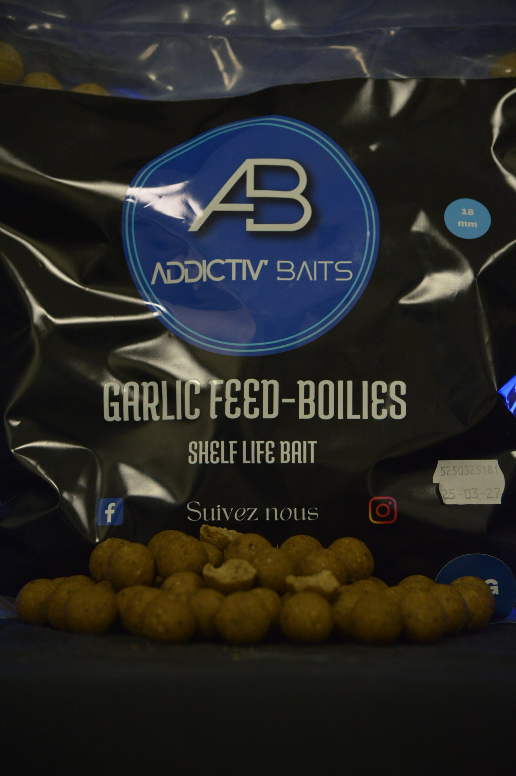 Garlic Feed Boilies - 5kg - Addictiv' Baits